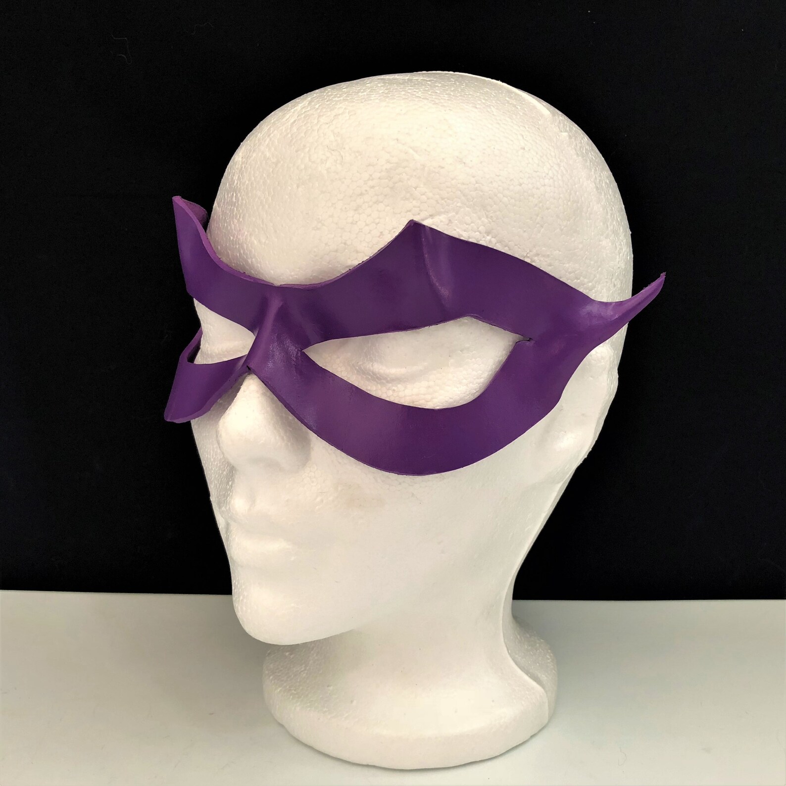 Leather Purple Mask Superhero Cosplay Mask Violet Villian - Etsy