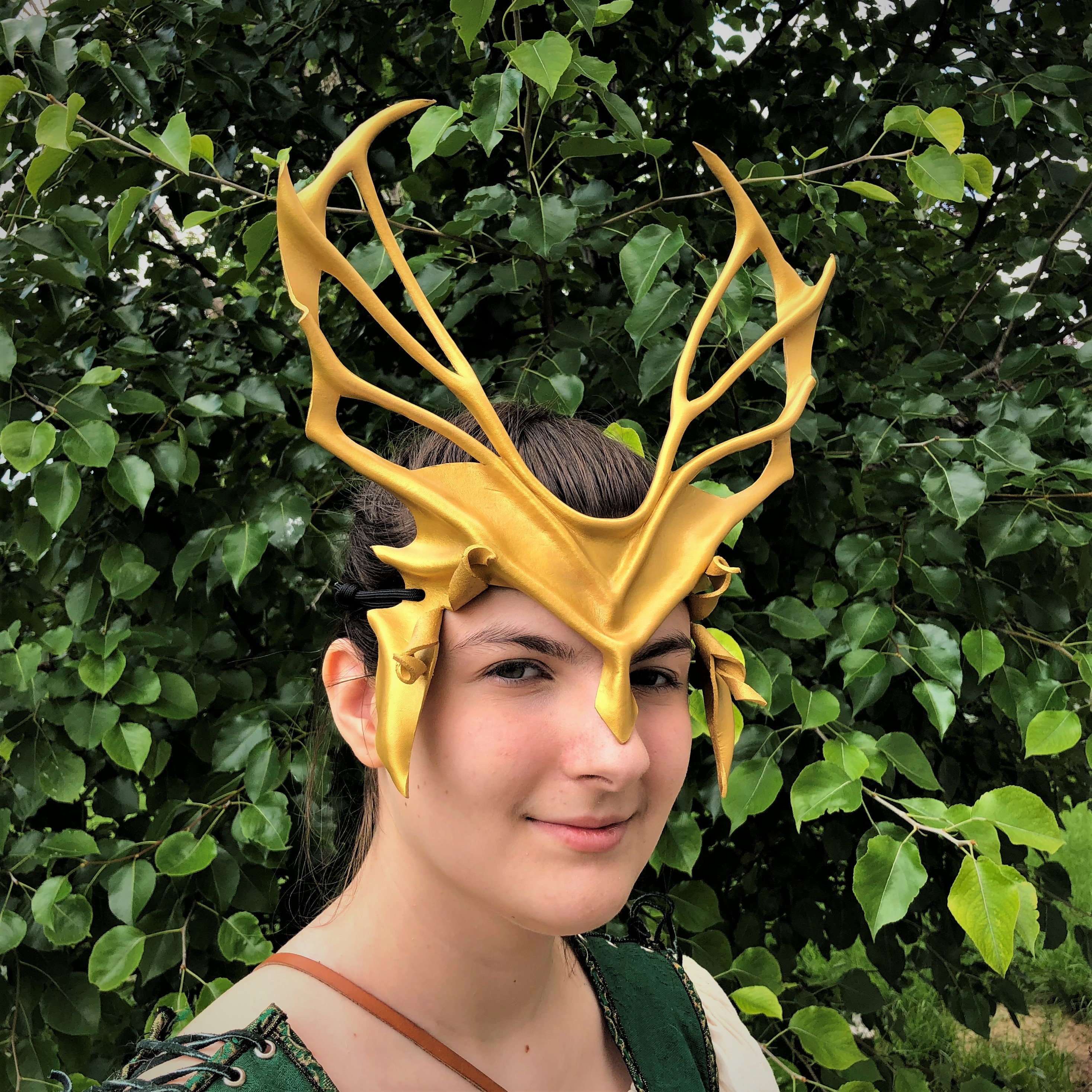 Triton Crown ATHENA Cosplay Leather Armor Gold Headpiece * Greek ...