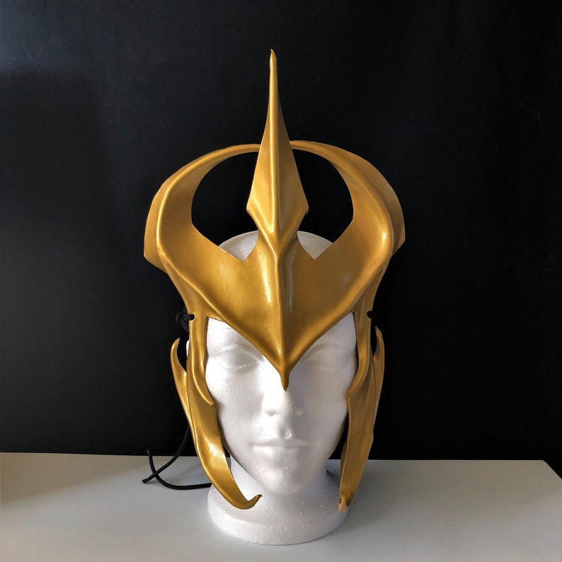 Leather Greek Goddess Spartan Helmet Mask Gold Warrior Helm - Etsy