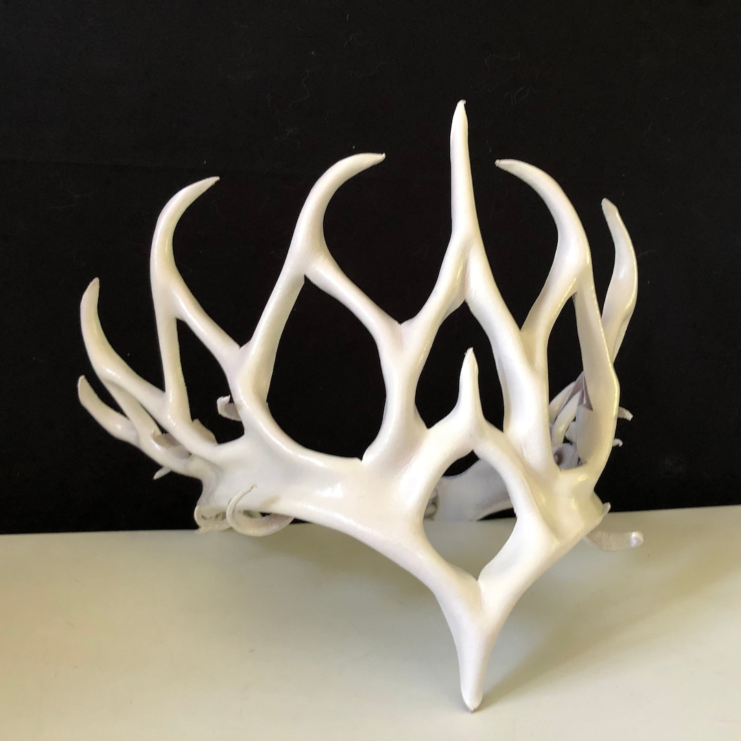 Fairy Crown of Thorns * Fairy Costume Headpiece, White Leather Crown ...