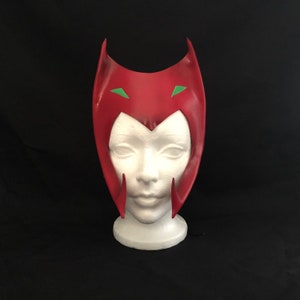 Leather CATRA Cosplay Headpiece Mask W/green, Catra Headdress Anime ...