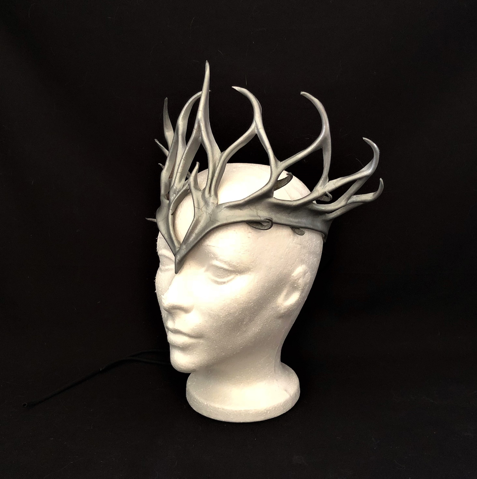 Silver Fantasy Cosplay Crown of Thorns Leather Headpiece * Elven Crown ...