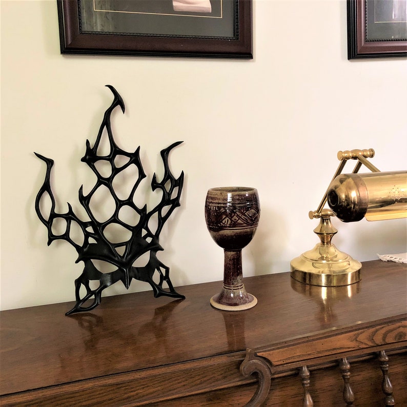 BLACK WIZARD MASK Demon Mask Sorceror Mask Fantasy Festival - Etsy