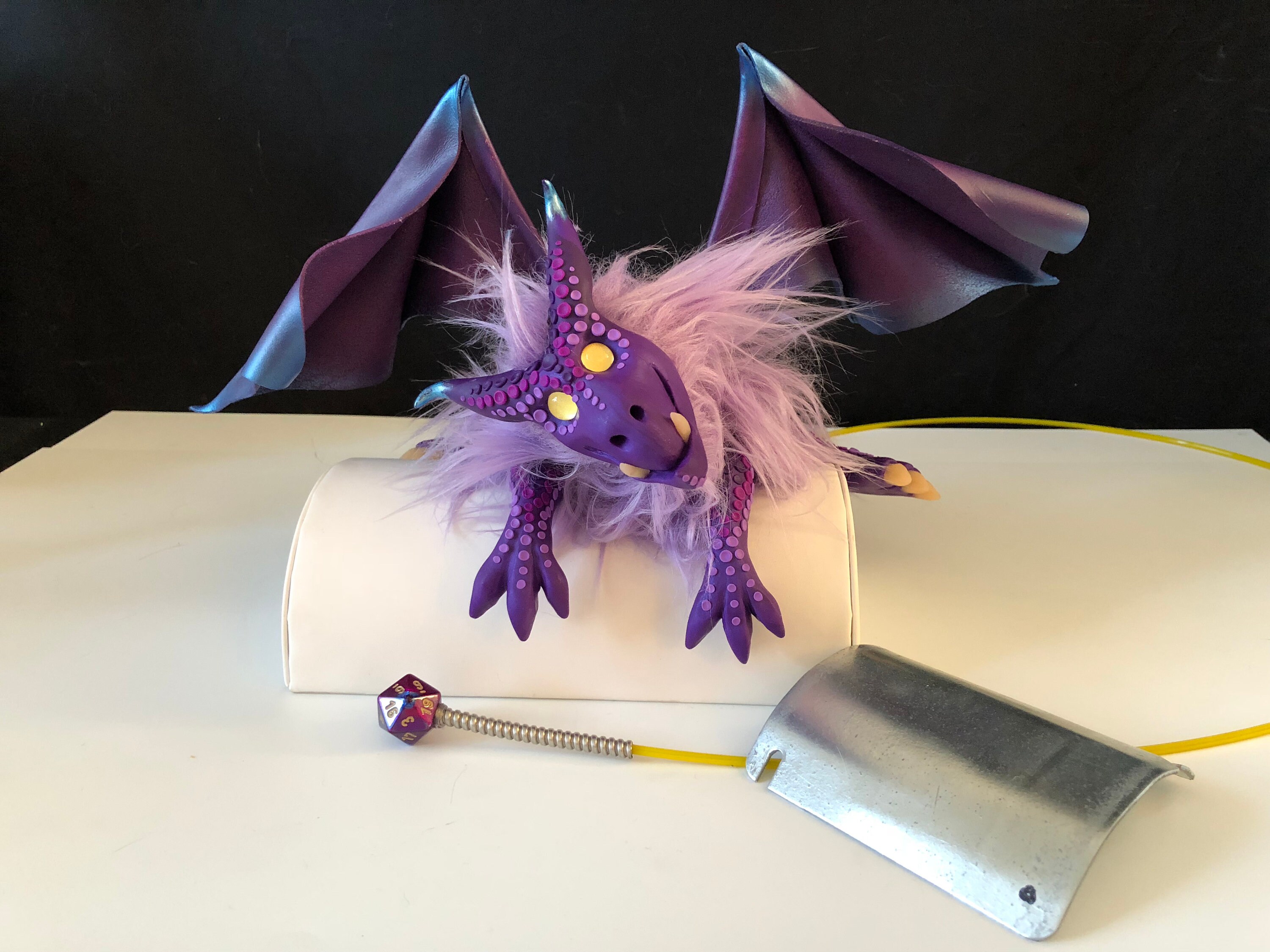 PREMIUM PURPLE DRAGON Puppet - Shoulder Puppet * Fantasy Creature ...