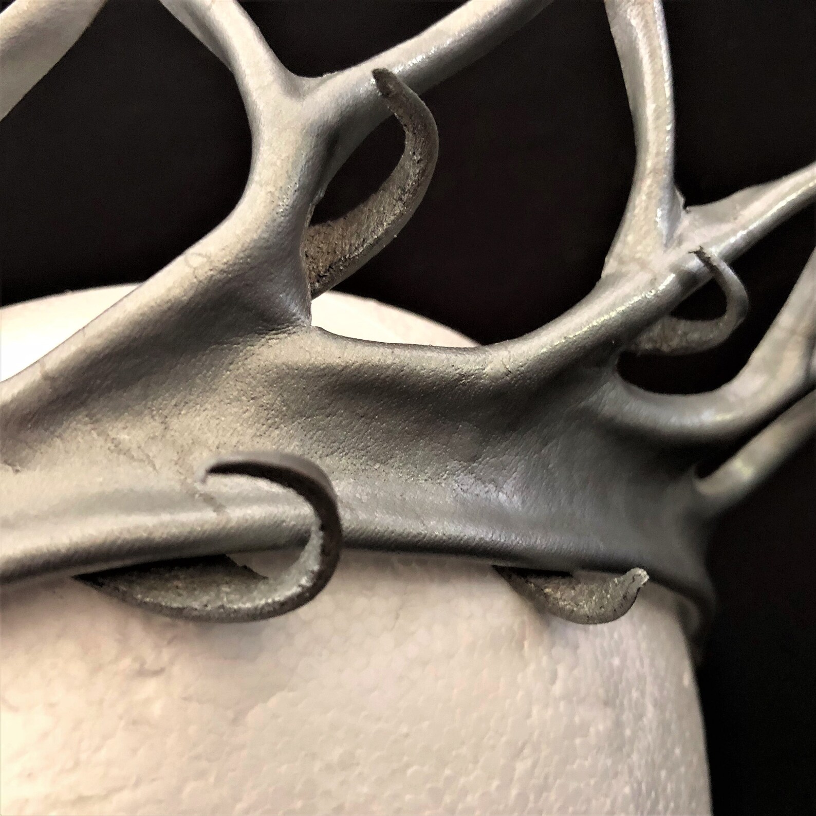 Silver Fantasy Cosplay Crown of Thorns Leather Headpiece Elven Crown ...