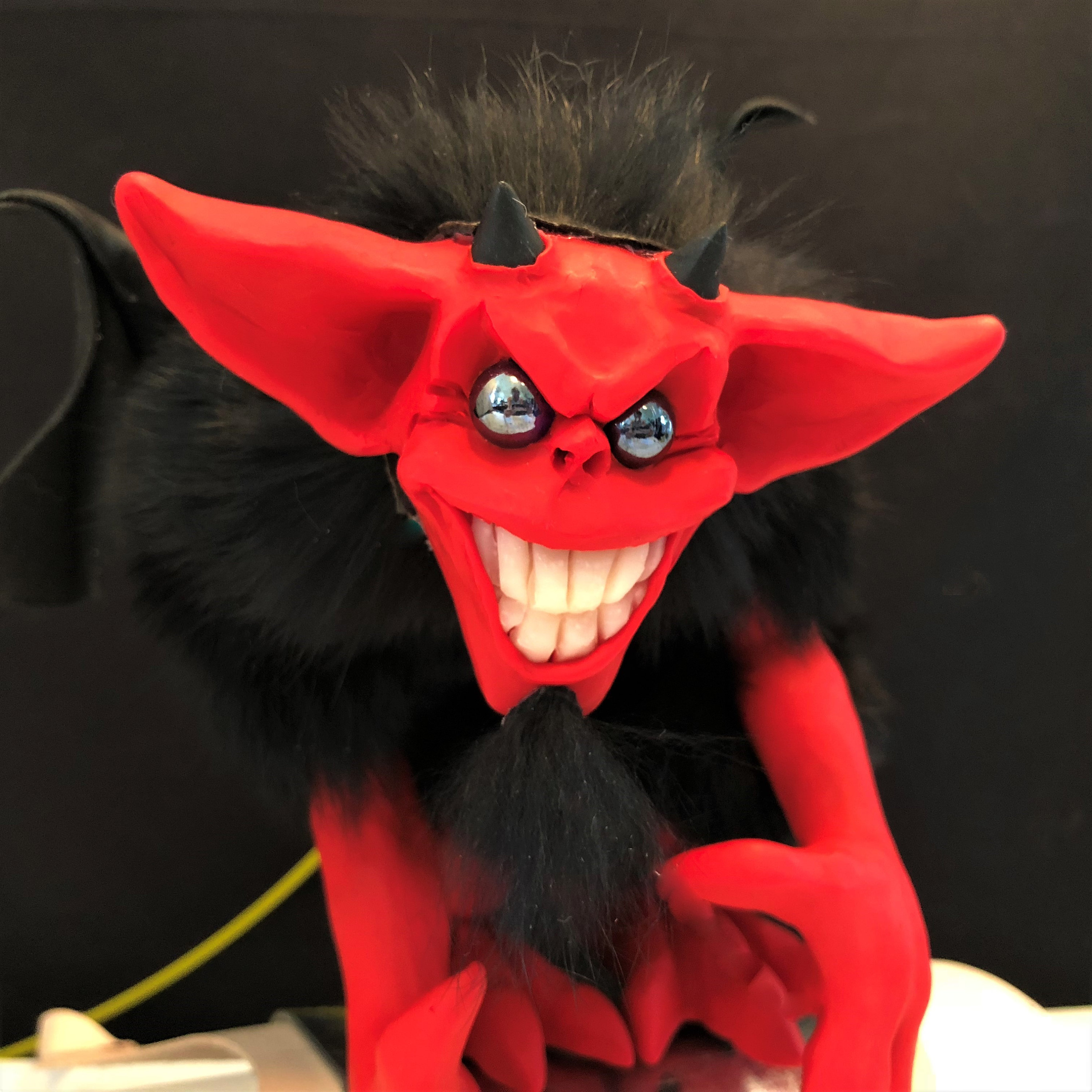 RED DEVIL GREMLIN Demon Puppet Goblin Statue Fantasy | Etsy