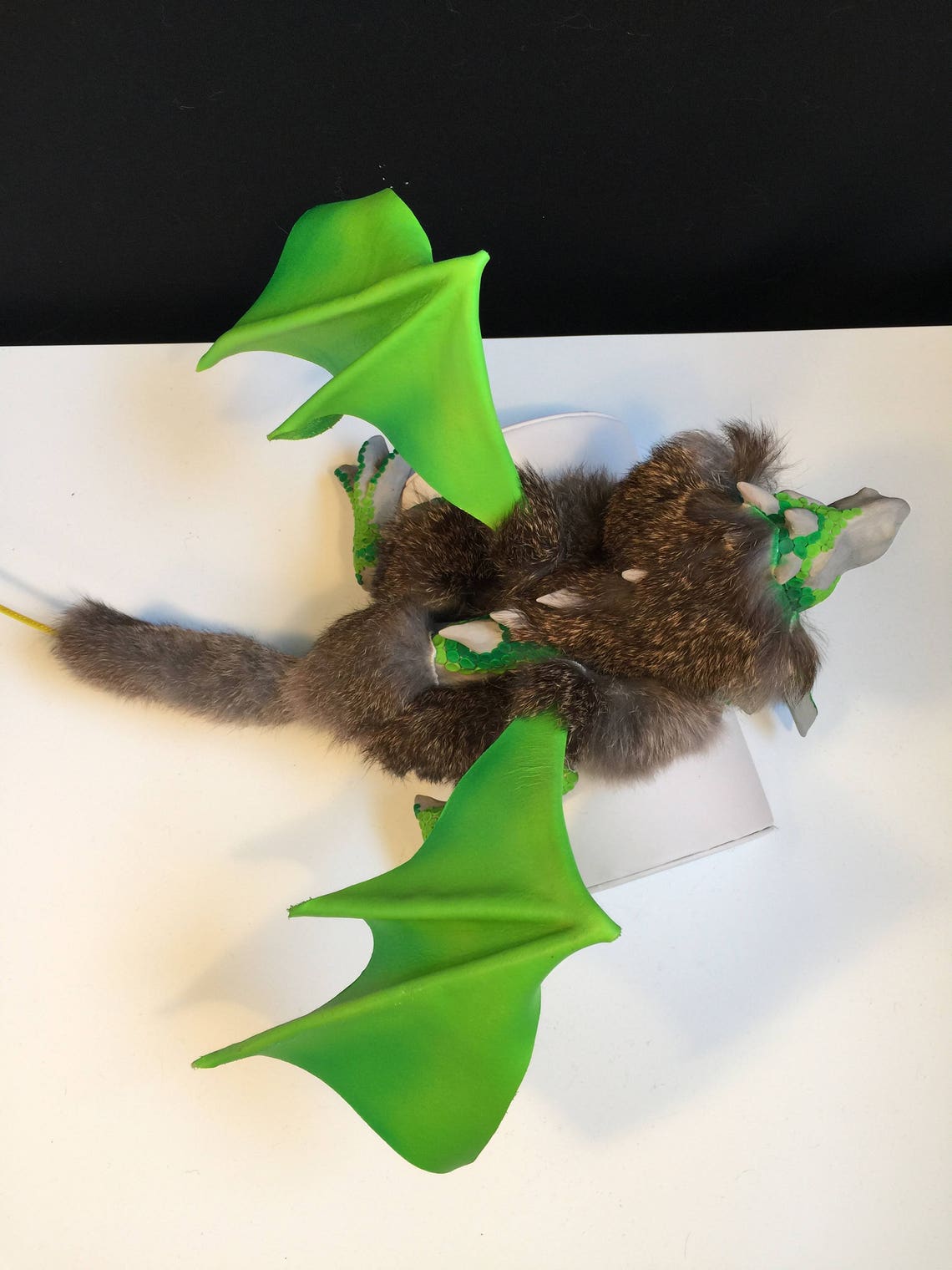 DRAGON Puppet Scaled Fantasy Sculpture Creature GREEN WINGS - Etsy