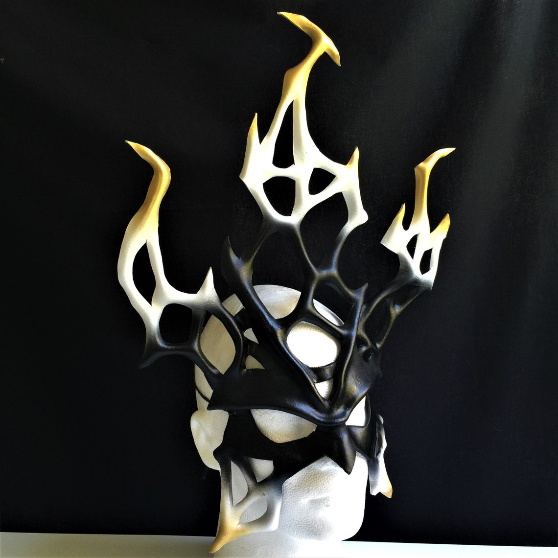 LIGHTNING WIZARD MASK Halloween Mask Leather Fantasy Festival | Etsy
