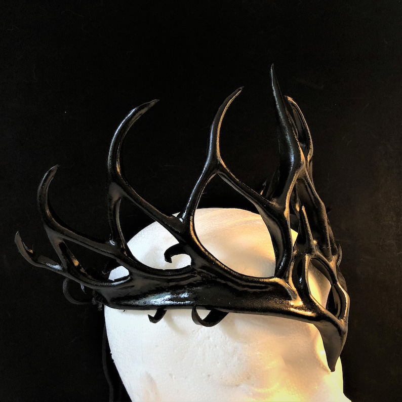 Leather Crown of Thorns Fantasy Headpiece Evil Queen Crown | Etsy