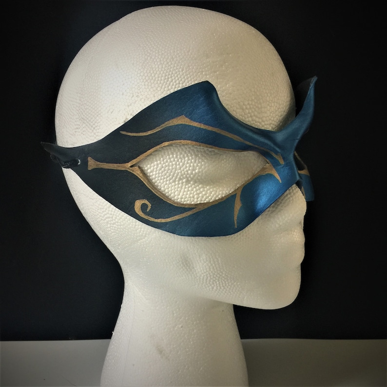 EYE OF RA Blue Leather Mask Egyptian Mask Masquerade Mask | Etsy