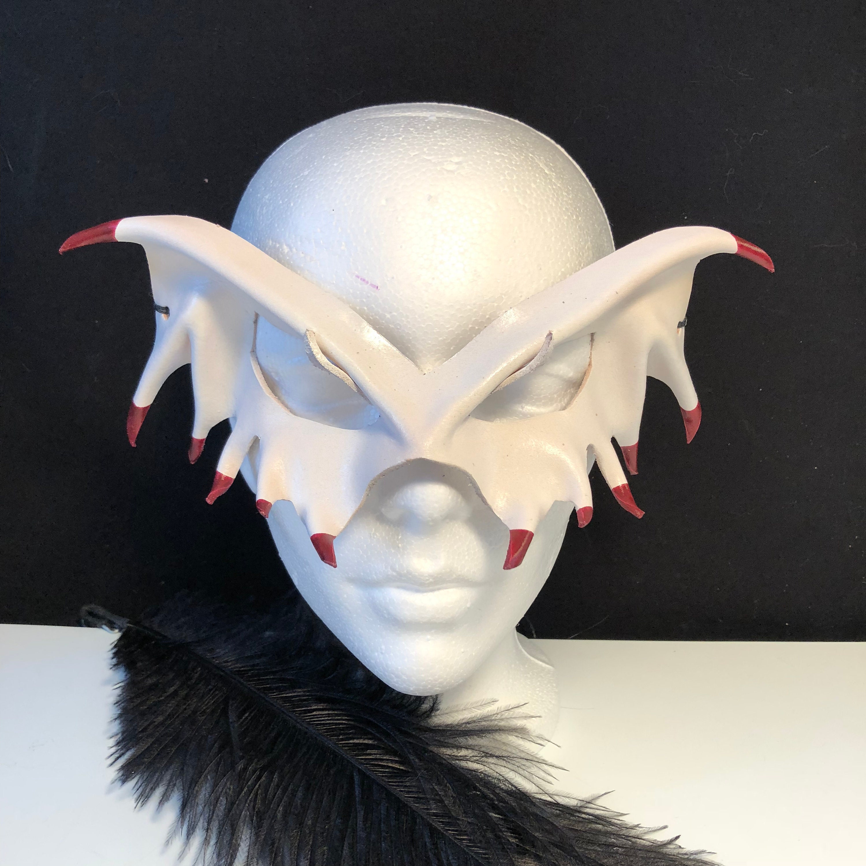 VAMPIRE MASK Red suggerimenti Bianco Halloween Maschera di | Etsy