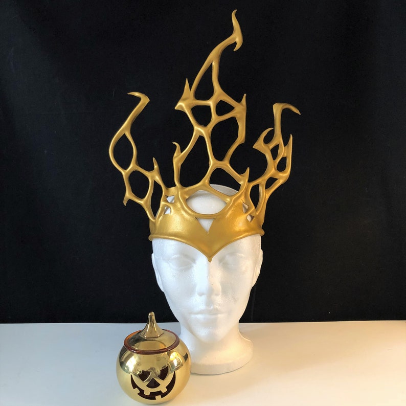 Gold Crown Leather Armor Gold Headpiece CosPlay Headdress | Etsy