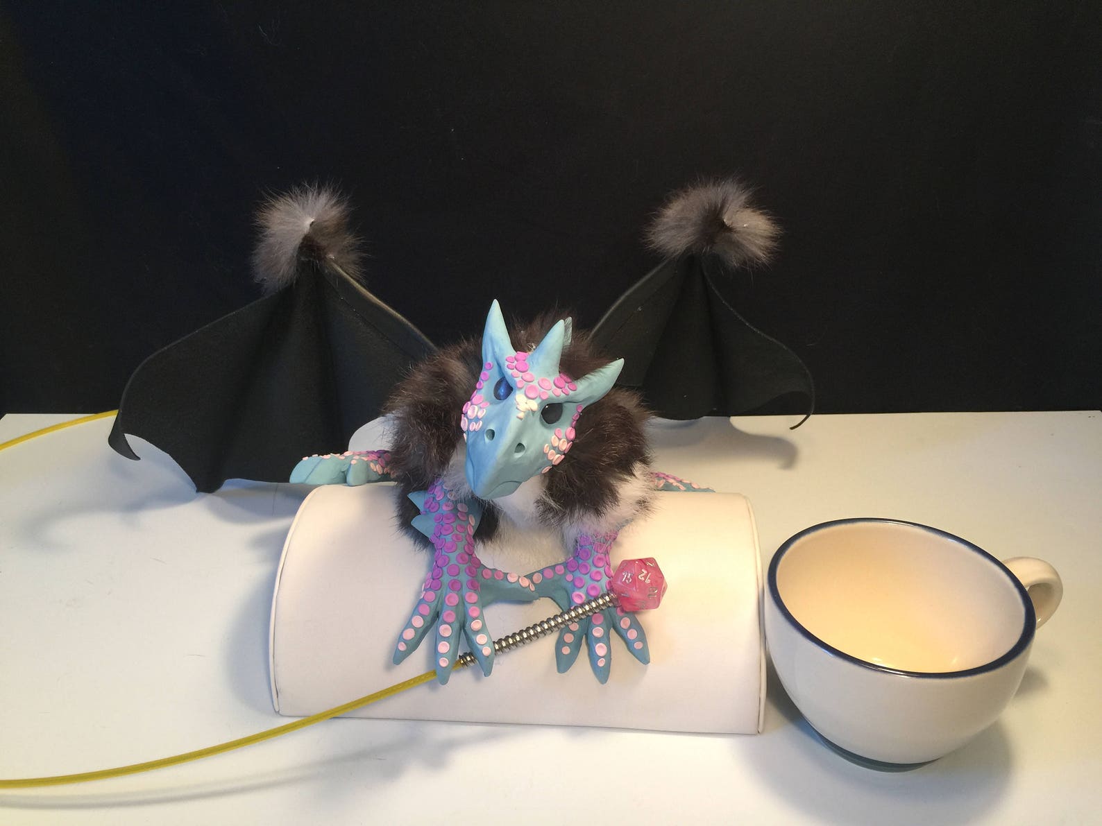 TUFTED Dragon Puppet Dragon Sculpture Skyblue Fantasy - Etsy