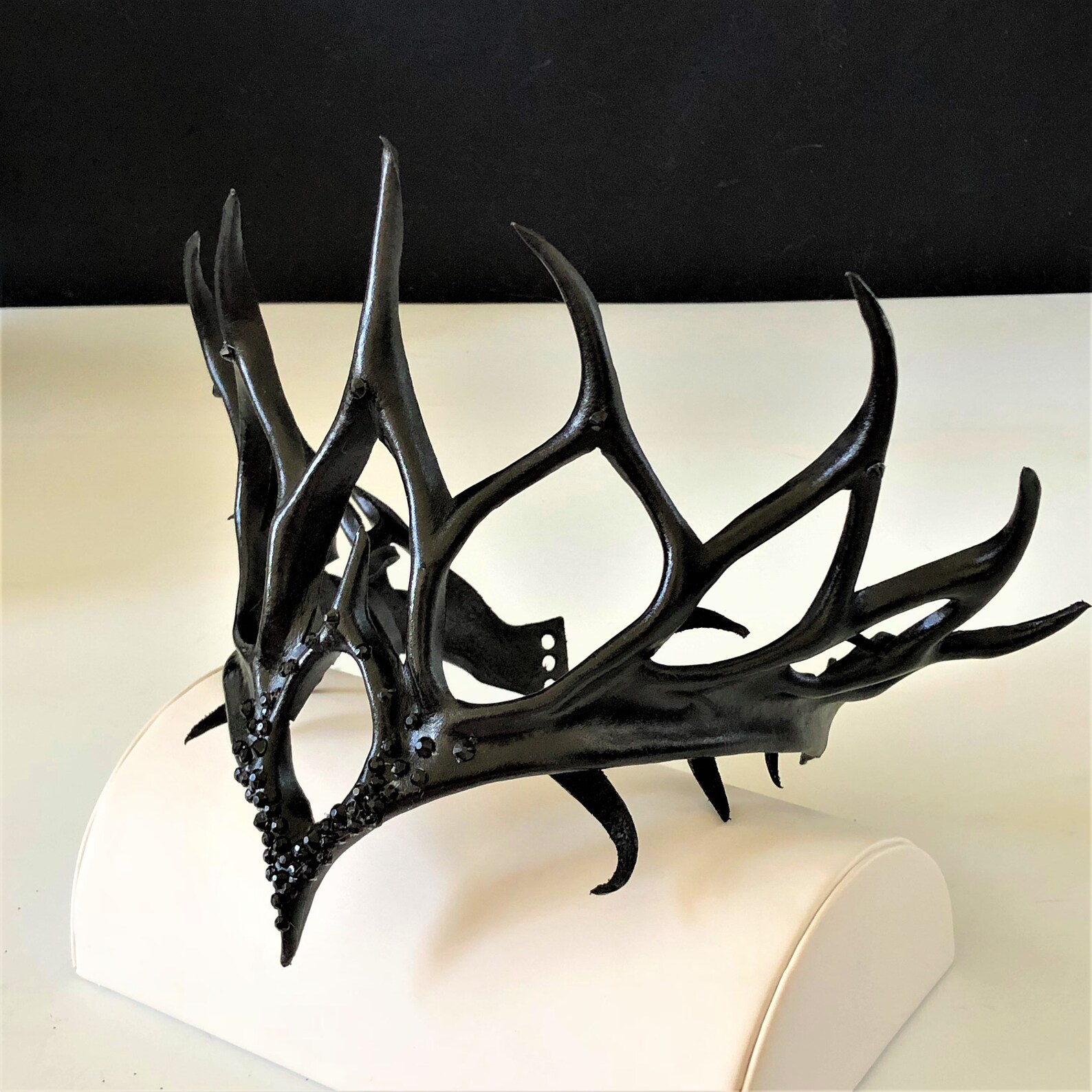 Evil Queen Leather Crown Stoned Headpiece of Thorns * Dark Fairy Queen ...
