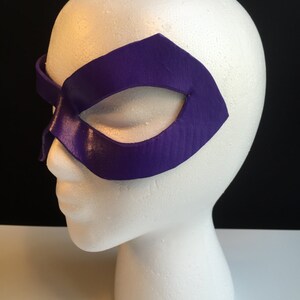 Purple Leather Mask Villian Cosplay Costume, Violet Color Costume ...