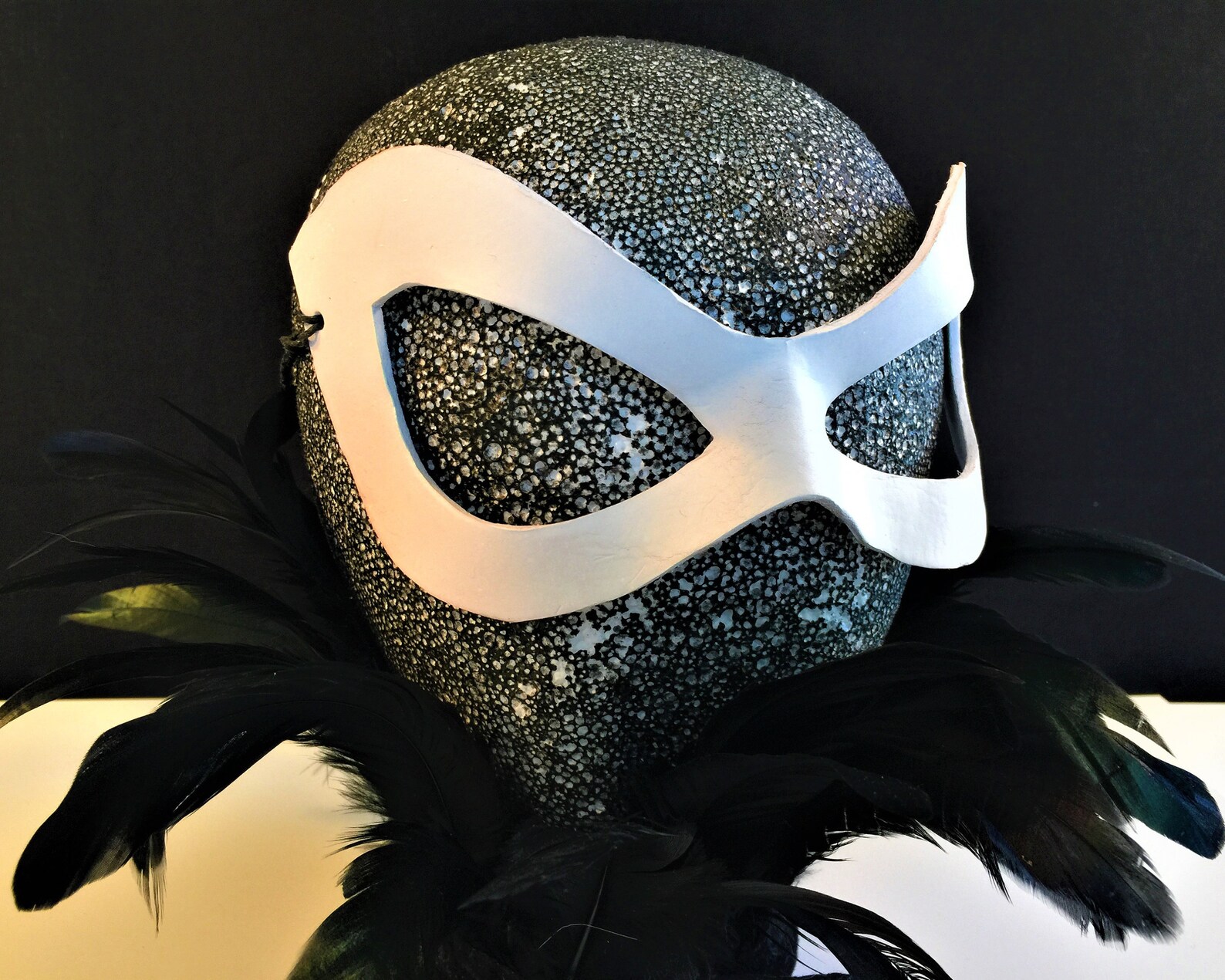 Leather Mask White Mask Renfaire Mime Superhero Cosplay - Etsy