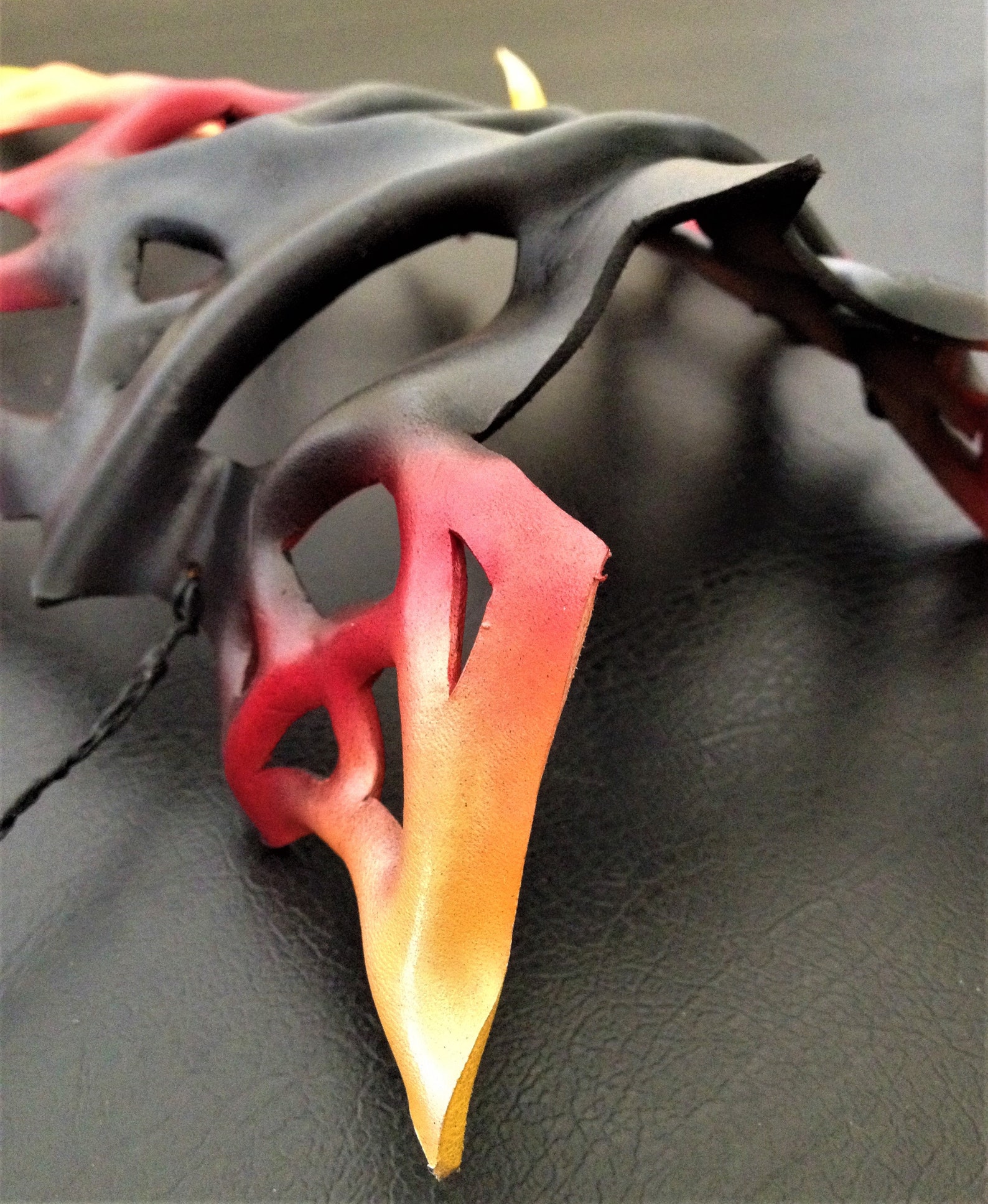 FIRE MASK Leather DEMON Mask Burning Man Festival Mask - Etsy