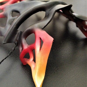 FIRE MASK Leather * DEMON Mask Burning Man Festival Mask * Halloween ...