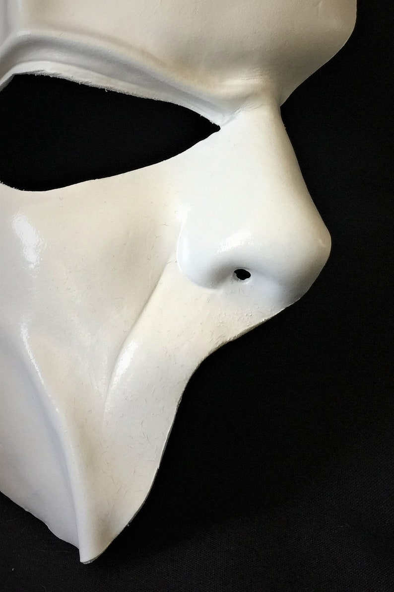 Phantom of the Opera Half Mask White Masquerade Mask White | Etsy