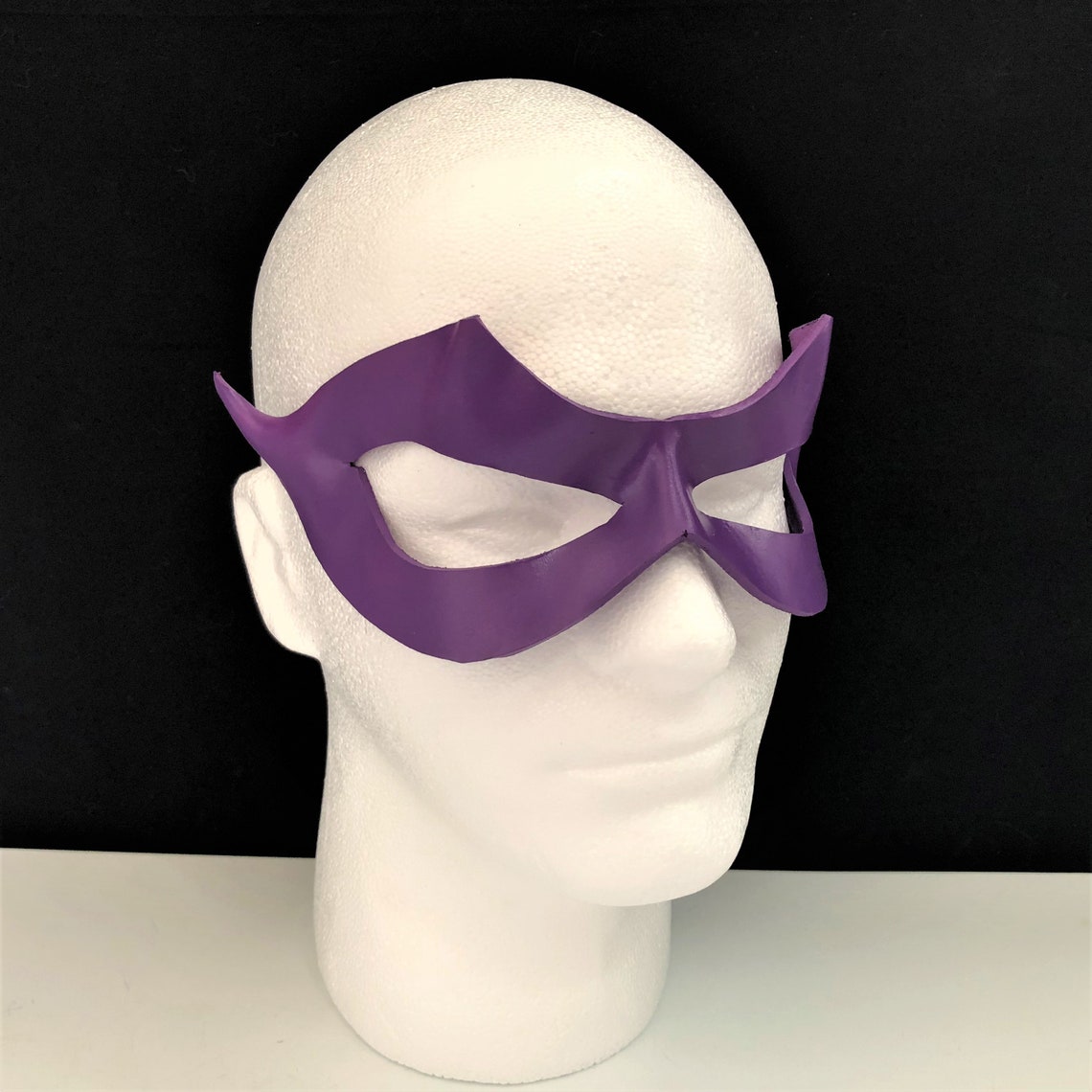 Leather Purple Mask Superhero Cosplay Mask Violet Villian - Etsy