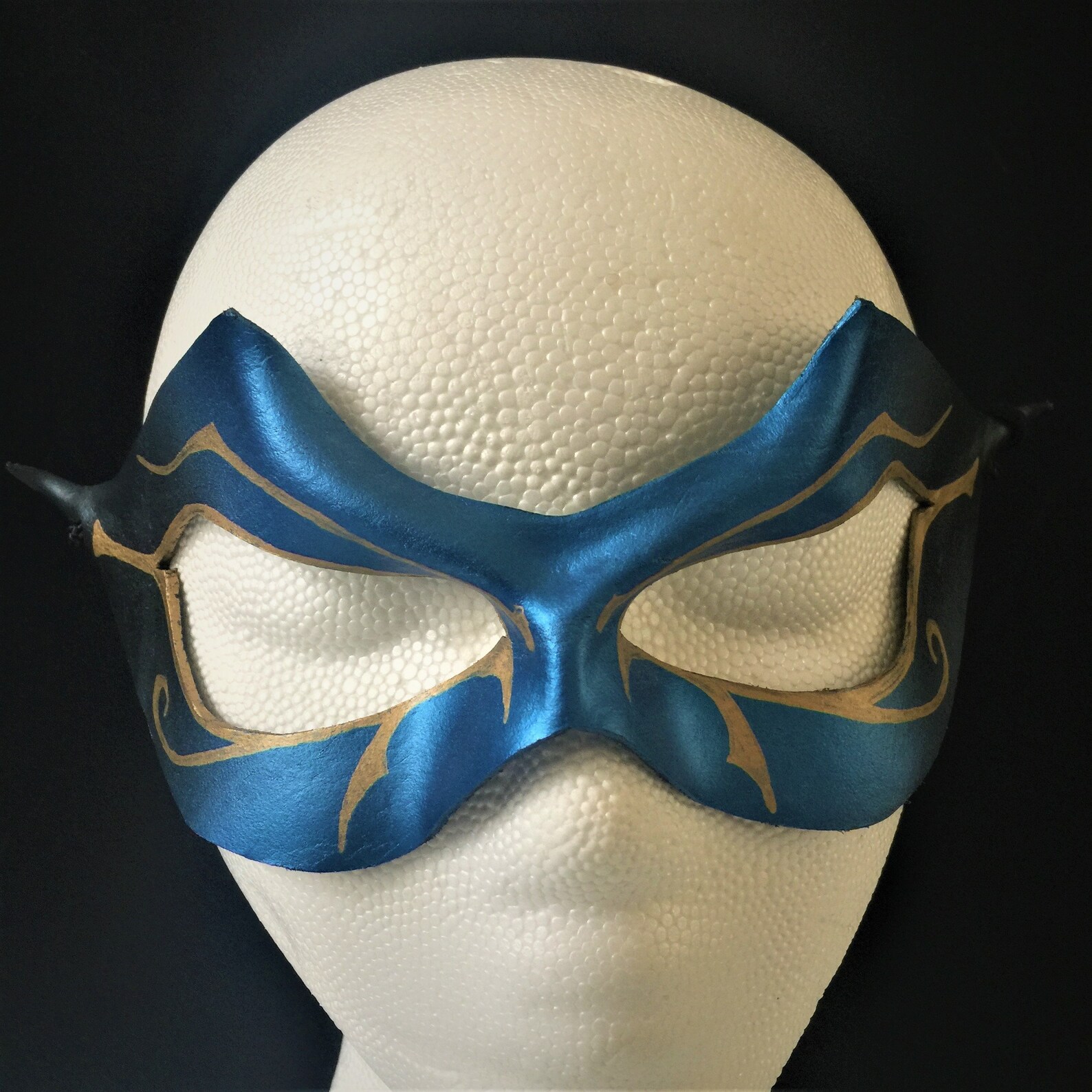 Blue Egyptian Mask Leather EYE OF RA * Renaissance Faire Music Festival ...