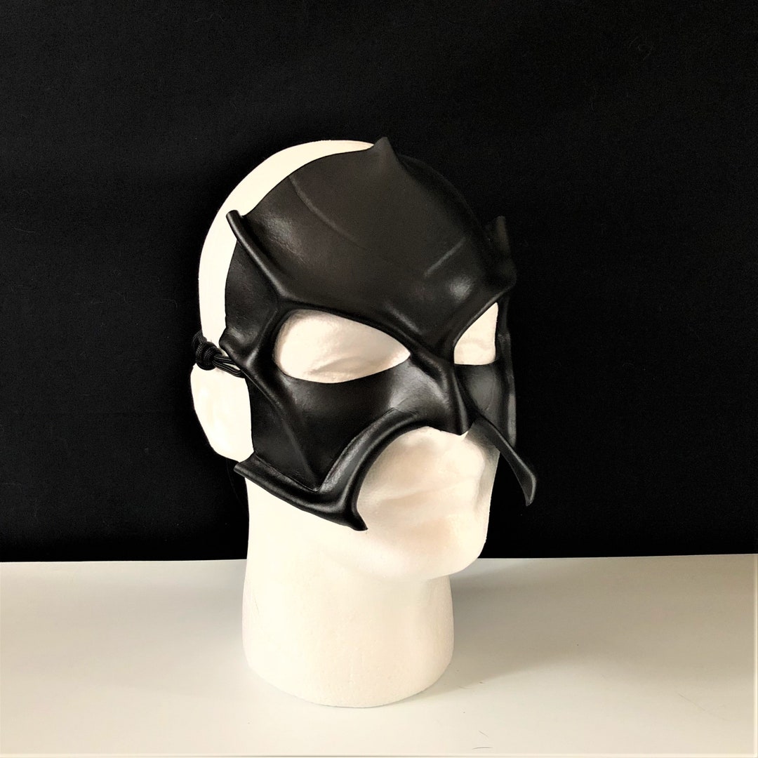 Leather Jailer Festival Mask, Black Ops/ BDSM Fetish Bondage, LARP ...