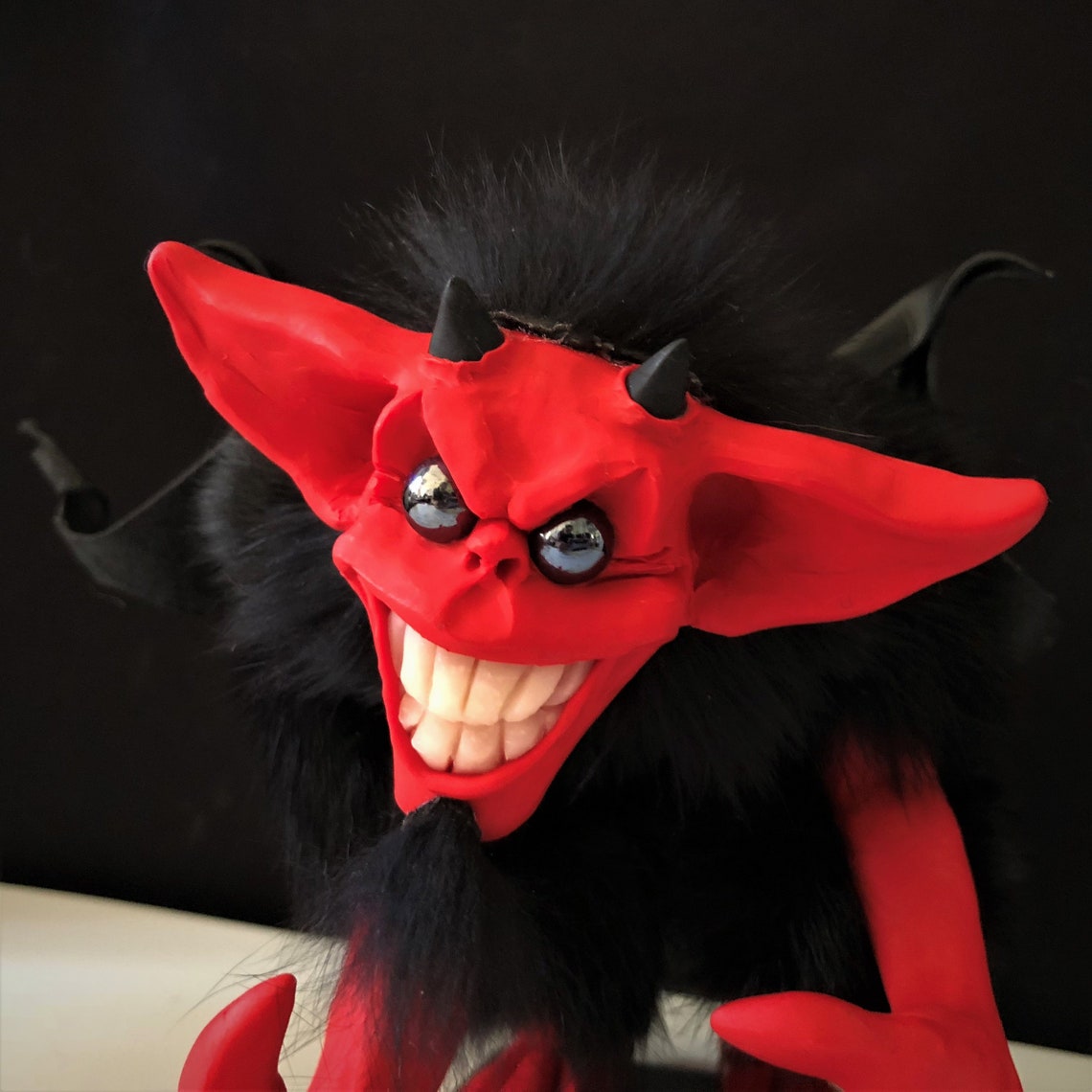 RED DEVIL GREMLIN Demon Puppet Goblin Statue Fantasy - Etsy