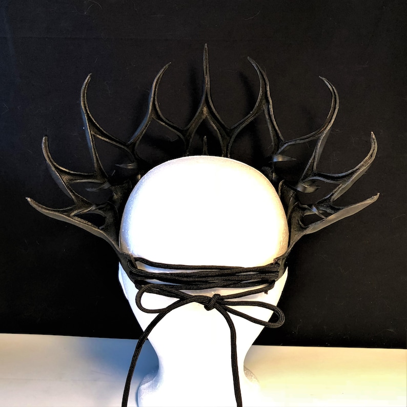 Evil Queen Leather Crown Stoned Headpiece of Thorns * Dark Fairy Queen ...