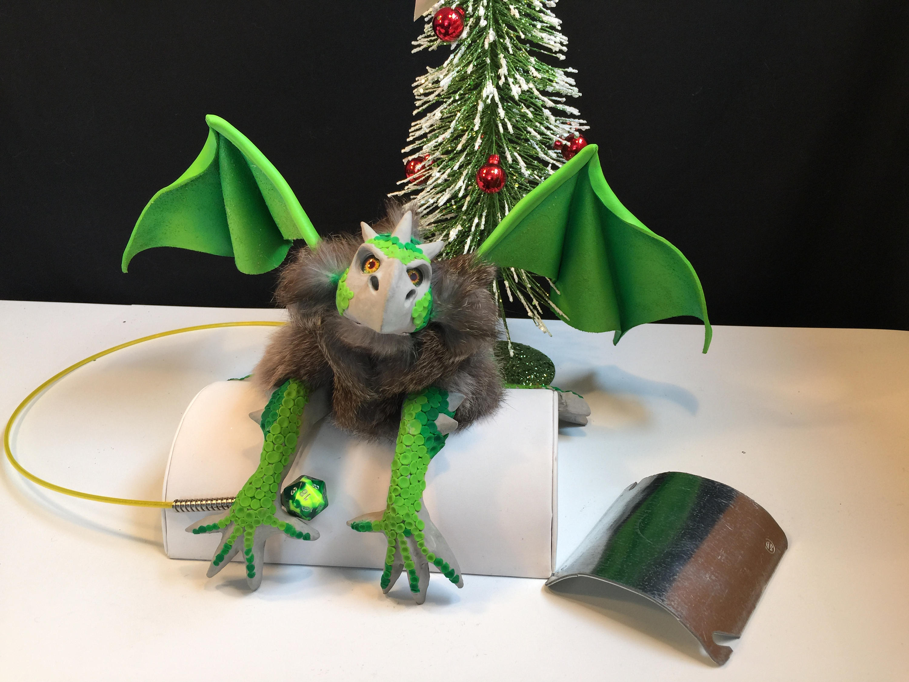 DRAGON Puppet Scaled Fantasy Sculpture Creature GREEN WINGS | Etsy