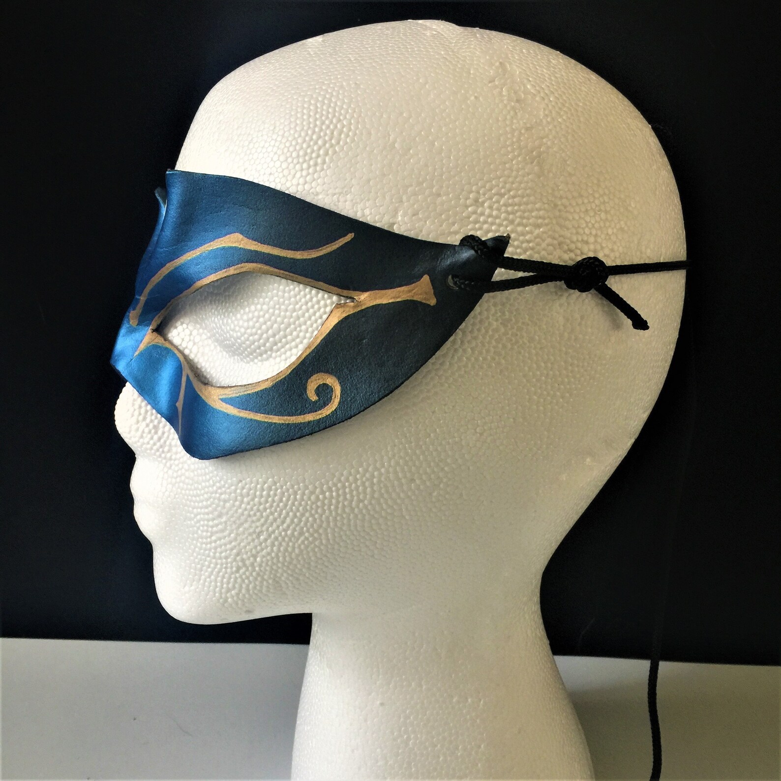 EYE OF RA Blue Leather Mask Egyptian Mask Masquerade Mask | Etsy