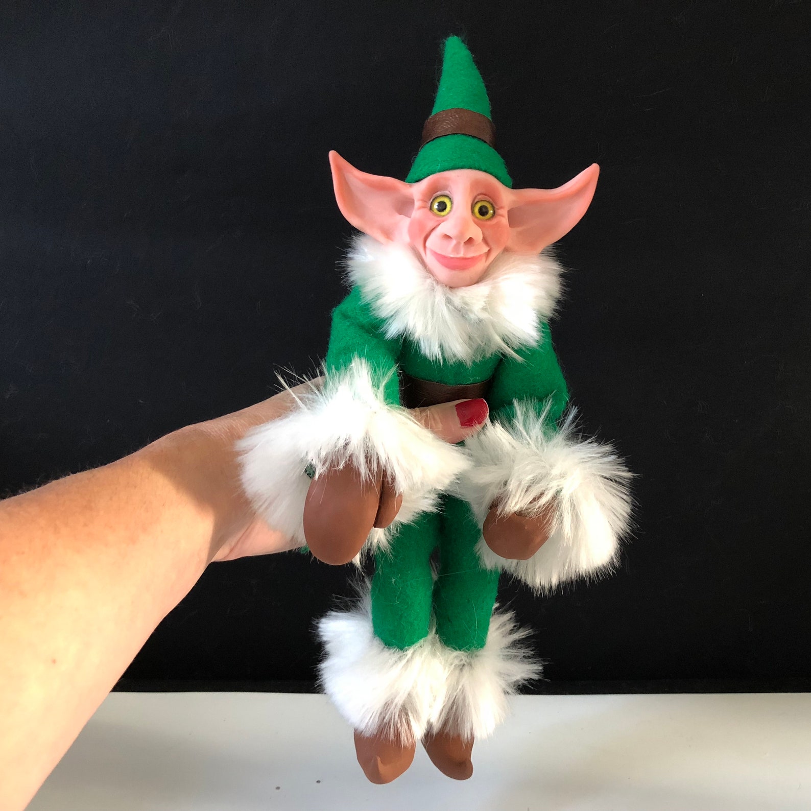 Elf Shoulder Puppet 2 / Christmas Elf Puppet Polymer Clay | Etsy