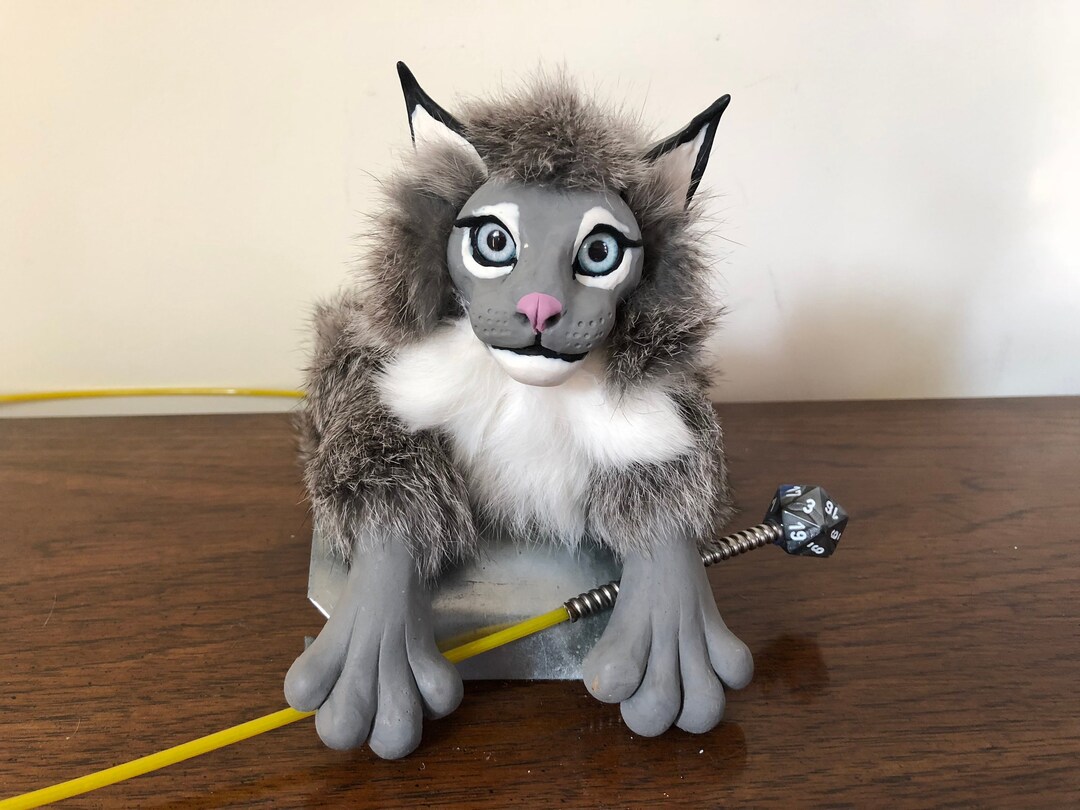 LYNX Cat Sculpture Shoulder Puppet * Cat Puppet Pet, Cat Statue, Cat ...
