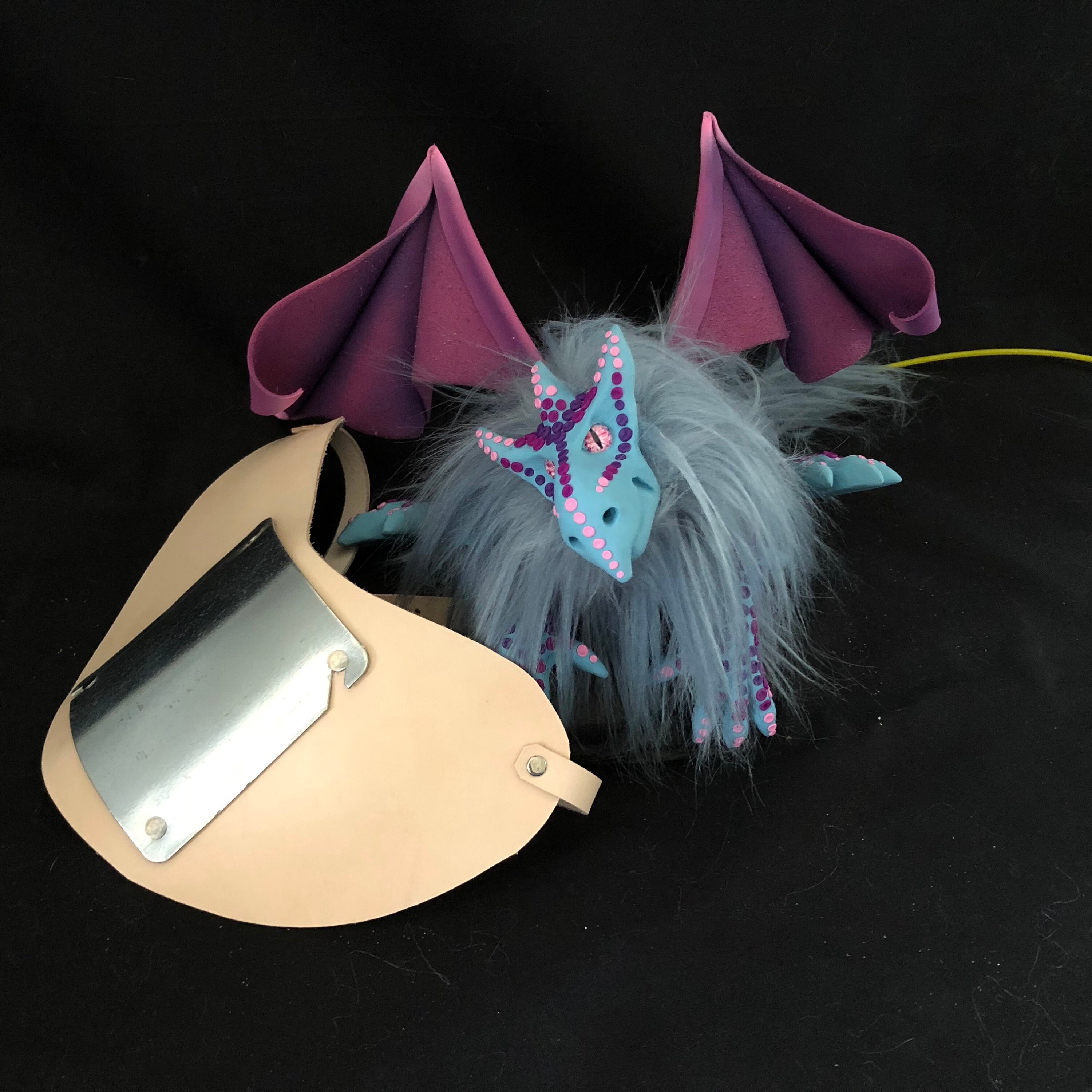 FURRY DRAGON Puppet Blue Dragon Sculpture Mythical Creature | Etsy