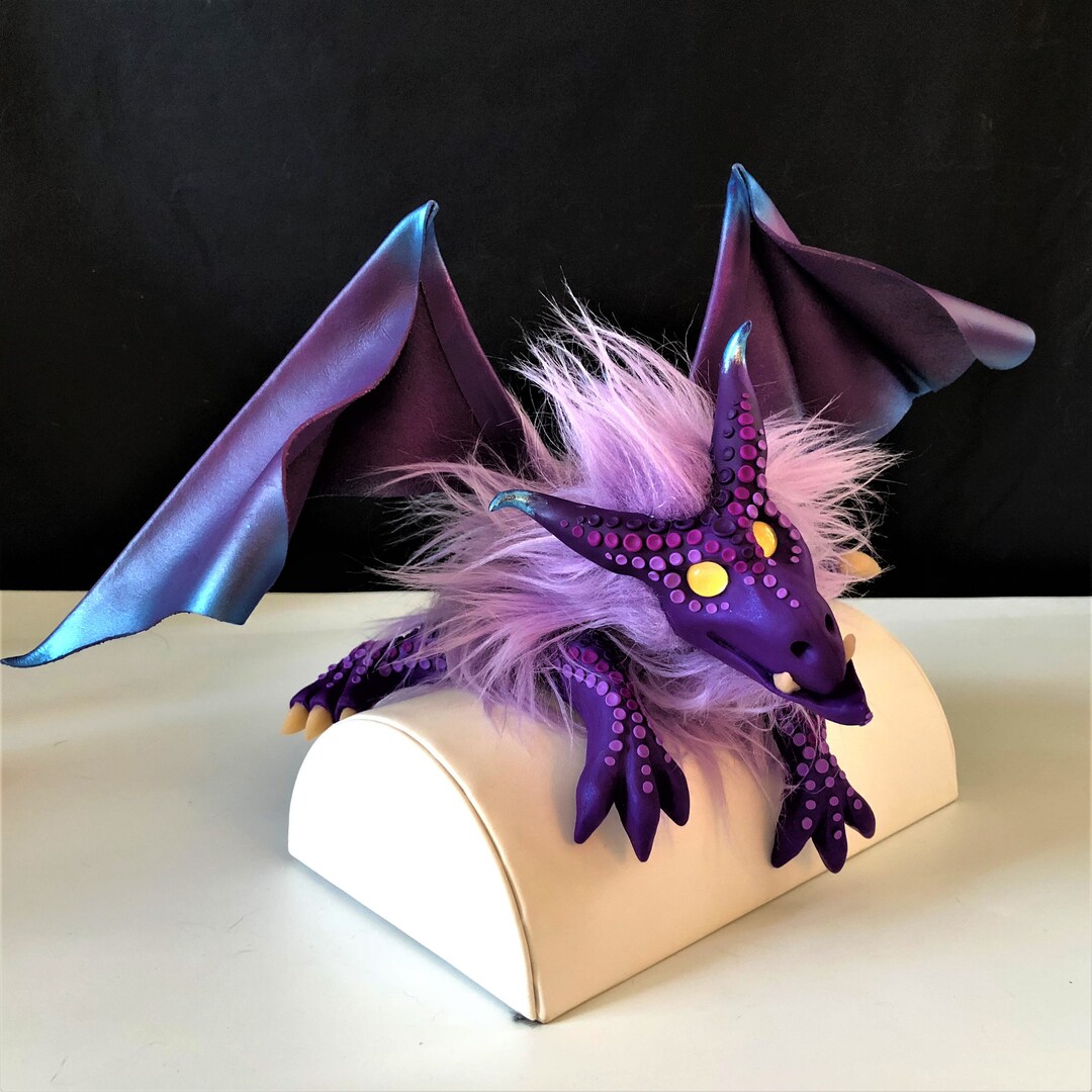 PREMIUM PURPLE DRAGON Puppet - Shoulder Puppet * Fantasy Creature ...