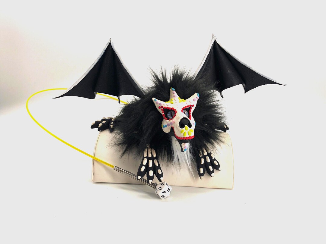 Sugar Skull Dragon Shoulder Puppet for Day of the Dead Party, Moveable ...