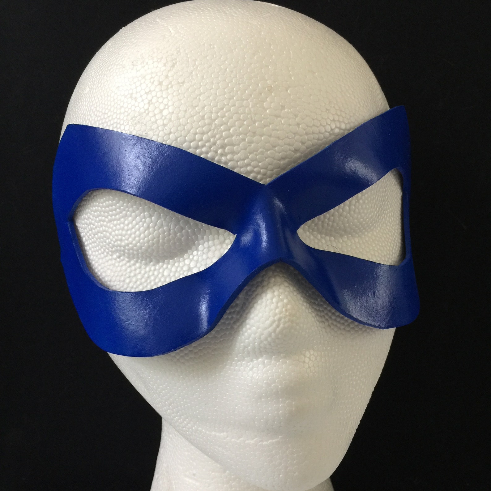 Blue Leather Festival Mask Superhero Mask Cosplay Accessory - Etsy