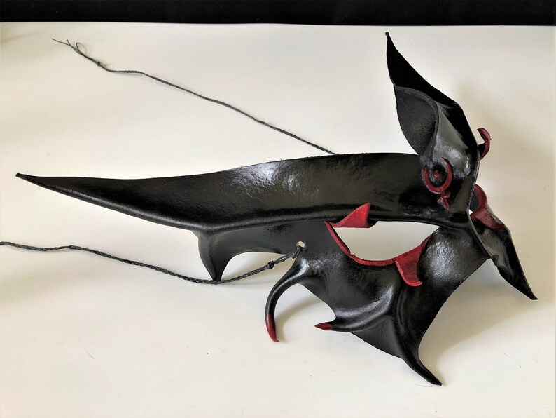 ARES Black Leather Mask Demon Mask Greek God Mask Warrior - Etsy