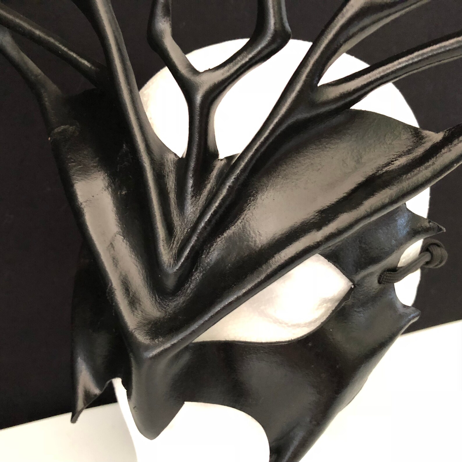 BLACK Leather Mask Pagan God Costume TRITON Costume Greek God | Etsy