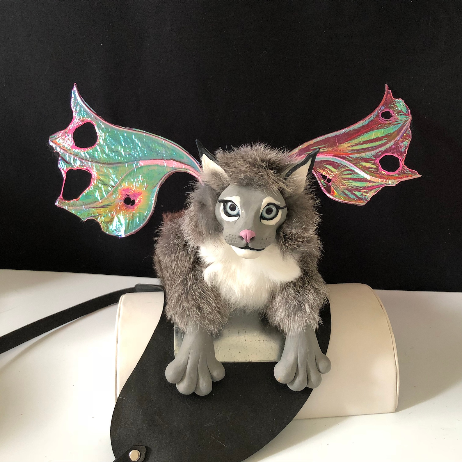 FAIRY LYNX Shoulder Puppet Fantasy Art Cat Puppet Statue Cat | Etsy