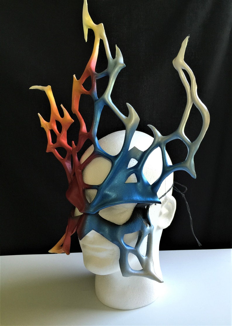 FIRE & ICE Leather Mask Festival Mask Ice Mask Fire Mask - Etsy