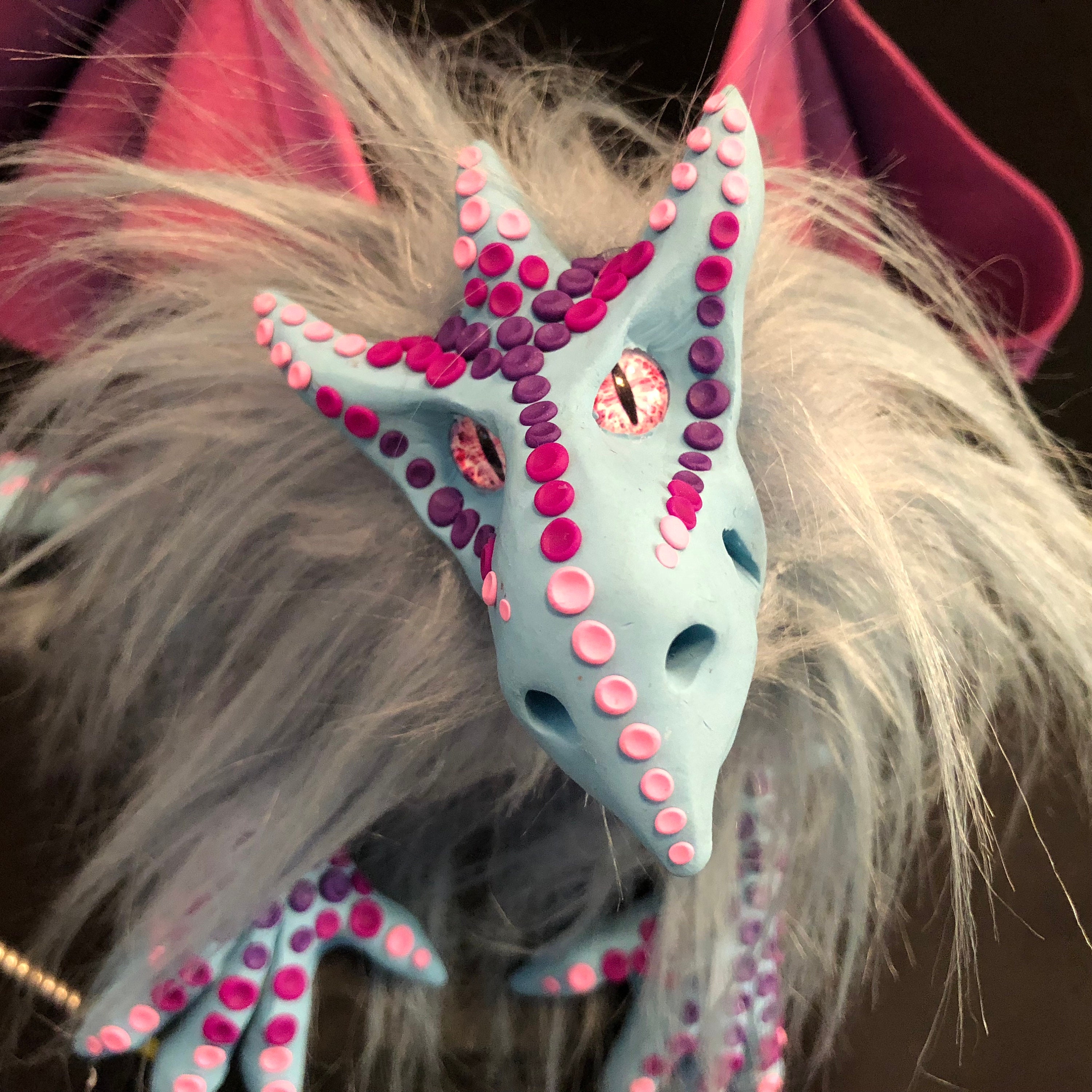 FURRY DRAGON Puppet GRAY Dragon Sculpture Mythical Creature | Etsy