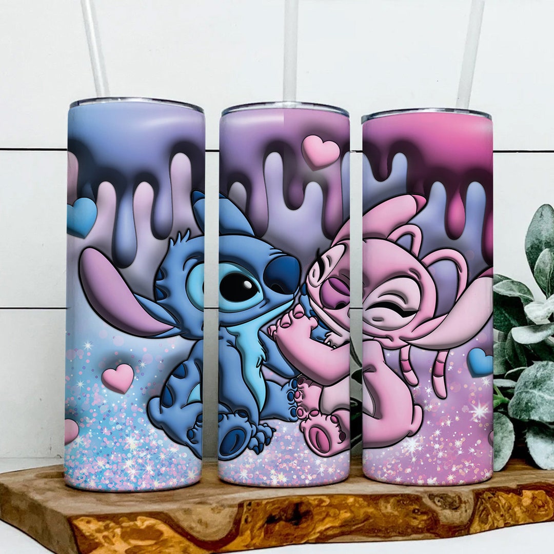 Buy Stitch and Angel 20oz Skinny Tumbler Wrap PNG, Stitch Tumbler PNG ...