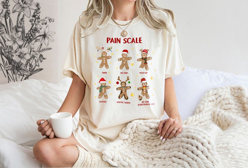 Pain Scale Nurse Gingerbread Bundle Png, Nurse Christmas Png, Christmas ...