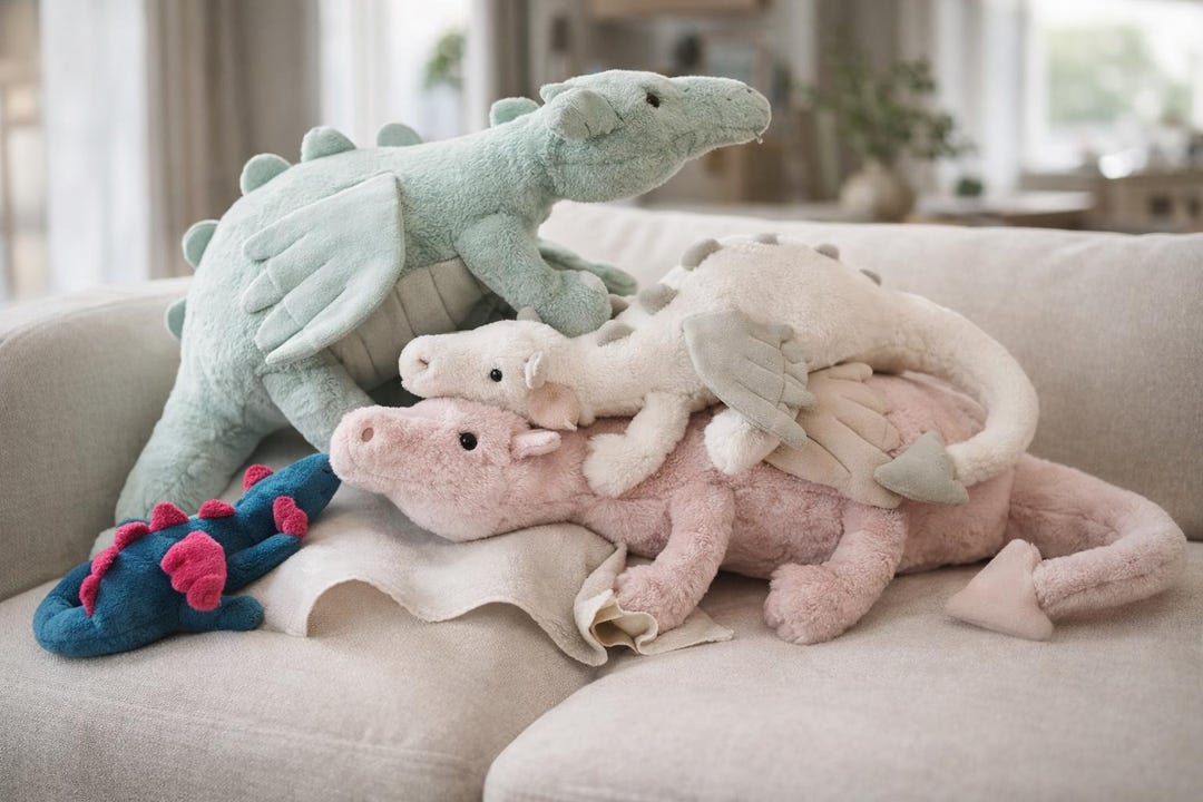 Long Dragon Plush Pillow, Soft Flying Dragon Cushion, Cute Decorative ...