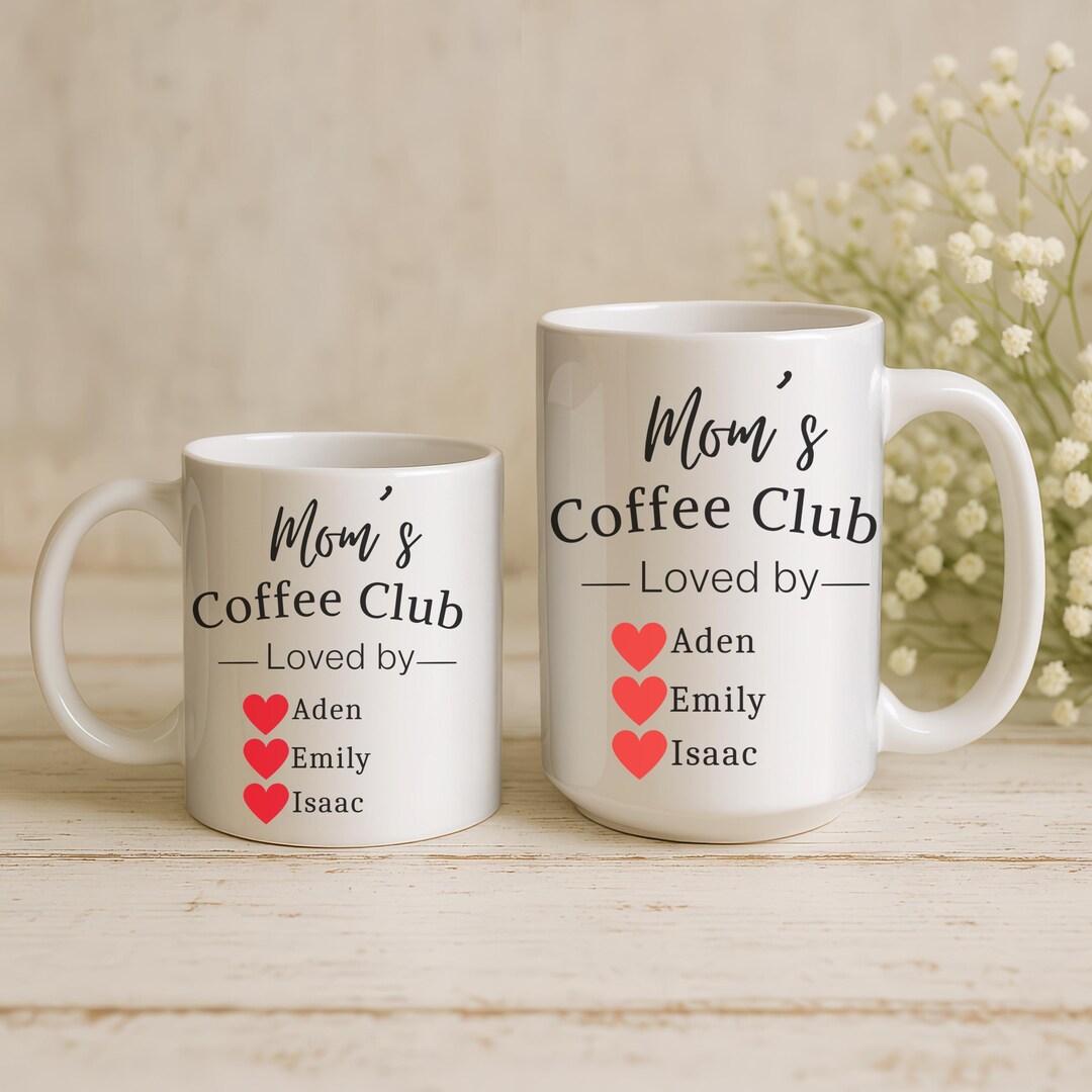 Personalized Mug,mom's Coffee Club Mug,mother's Day Gift,gift for Her ...