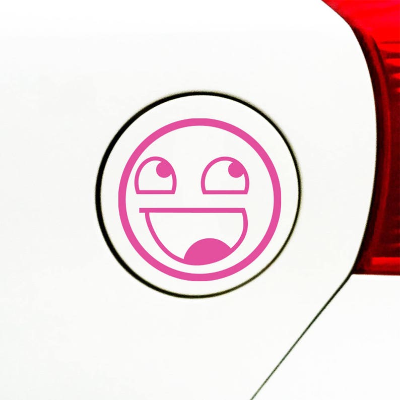 CAR Epic Smiley Face Vinyl Car Decal Sticker 4.5w | Etsy