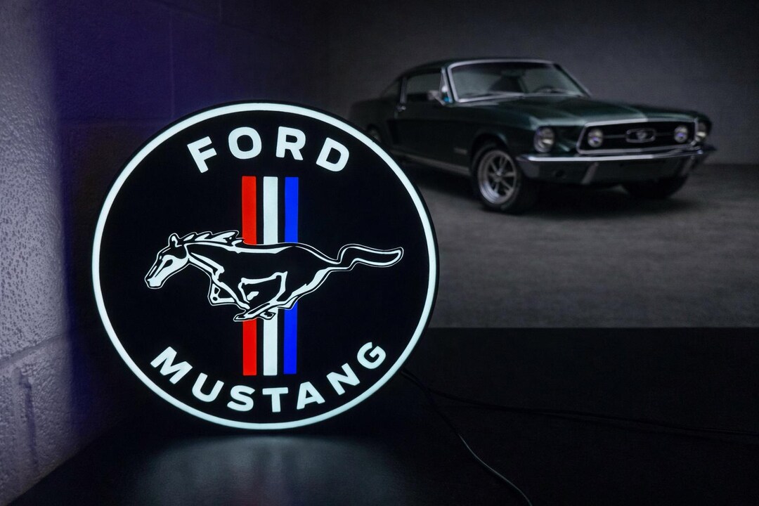 Ford Mustang LED Lightbox – Neon Style Wall Art - Etsy