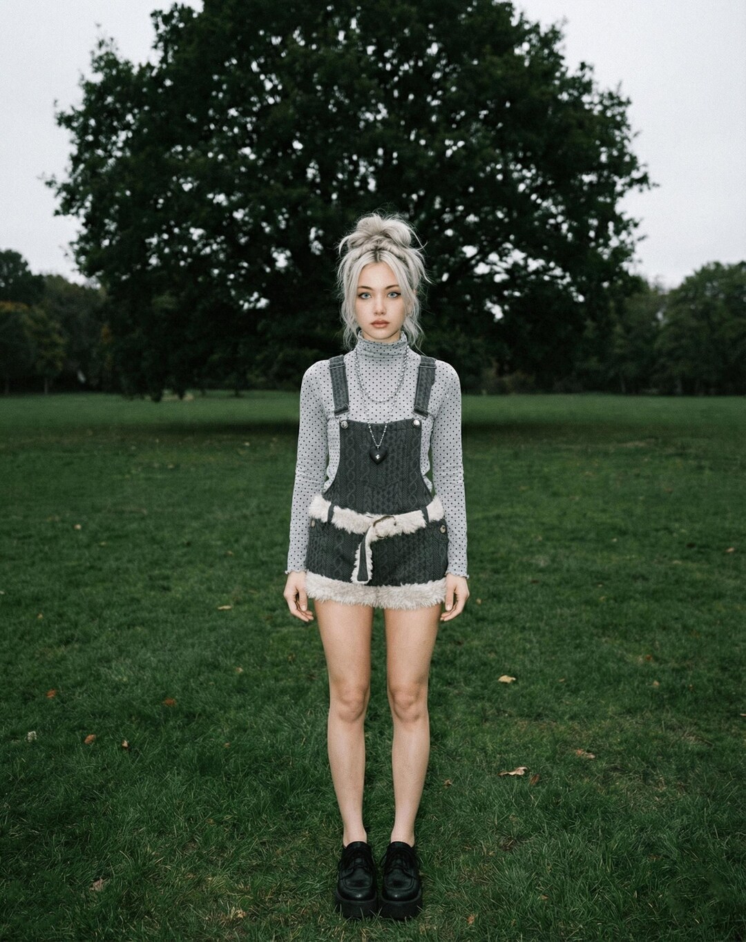 Coquette Knit Overalls, Kawaii Faux Fur Romper, Winter Sweater ...