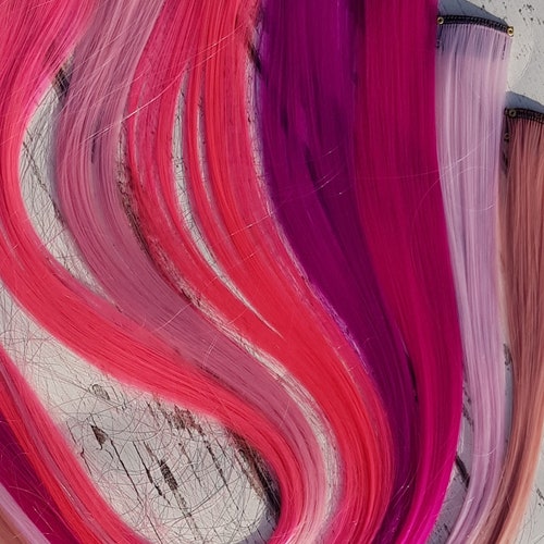 Clip in 19 Inch Tinsel Hair Extension 9 Colors Ready to Ship - Etsy UK