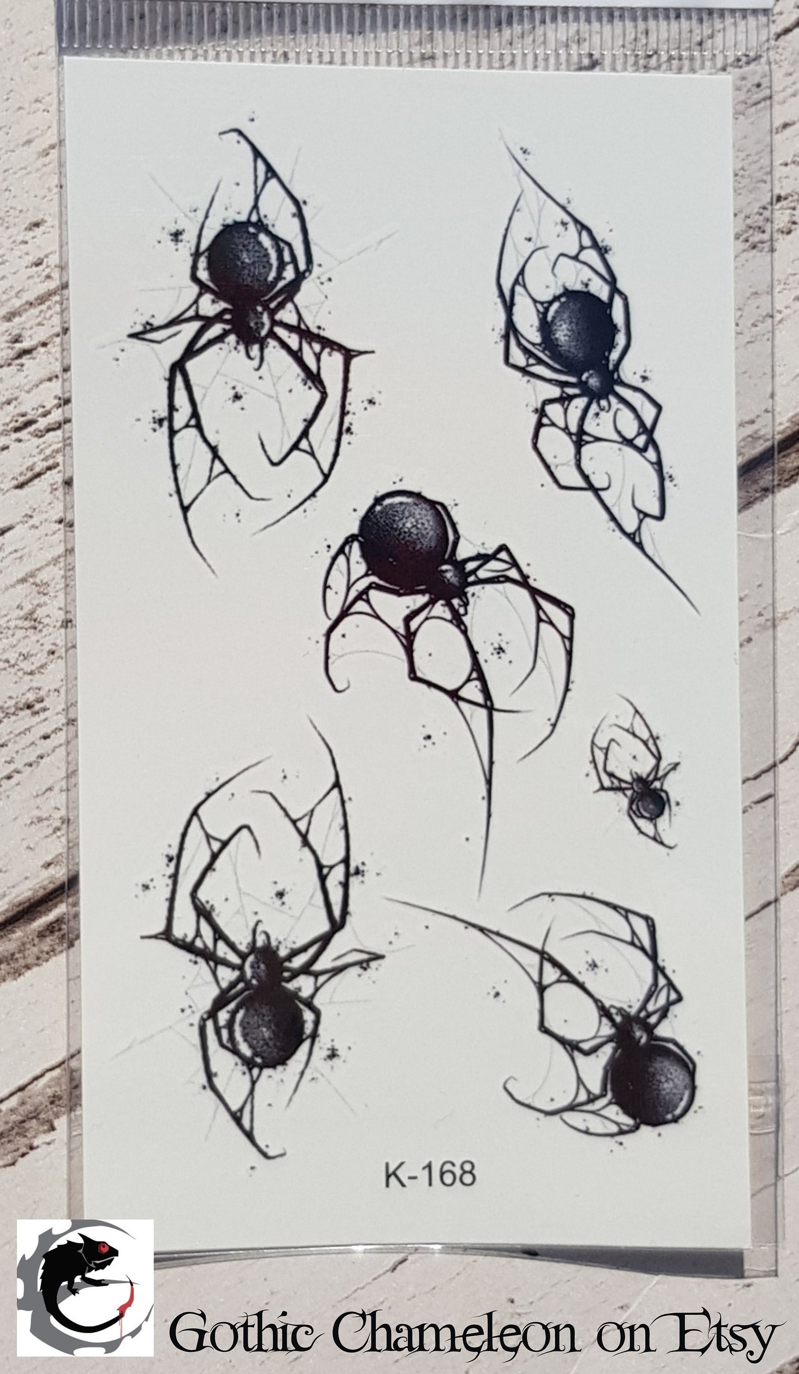 Temporary Tattoo Sheets Spiders Arachnids - Etsy UK